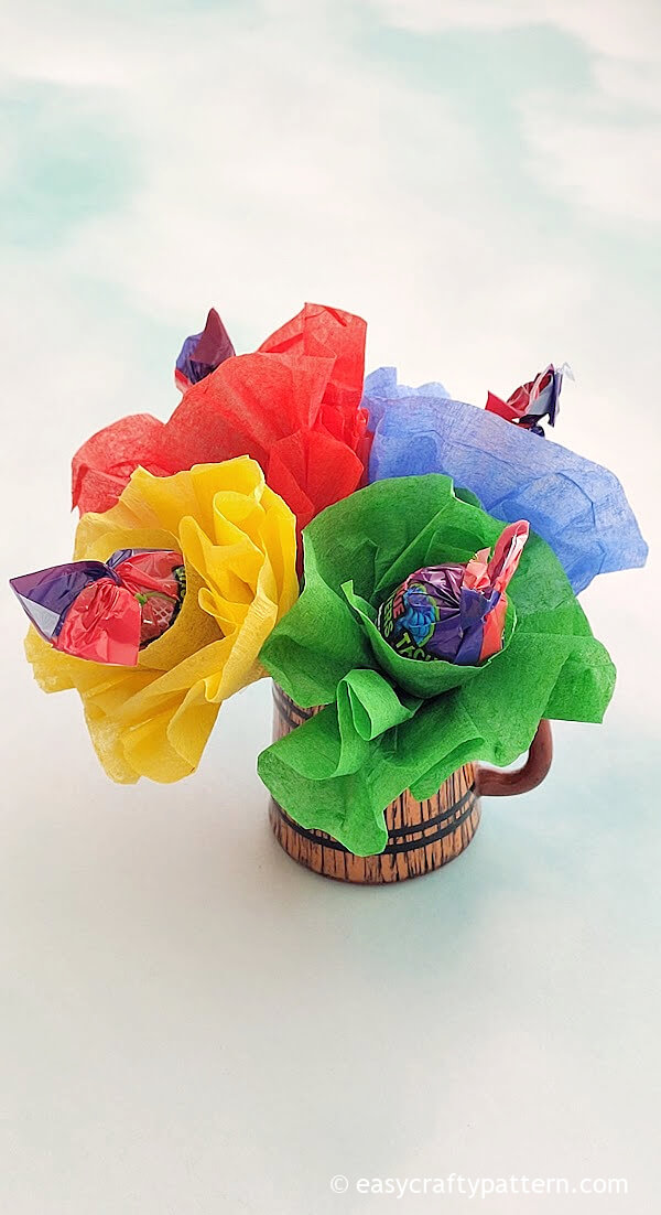 Crepe Paper Lollipop Flower Tutorial | Easy Crafty Pattern