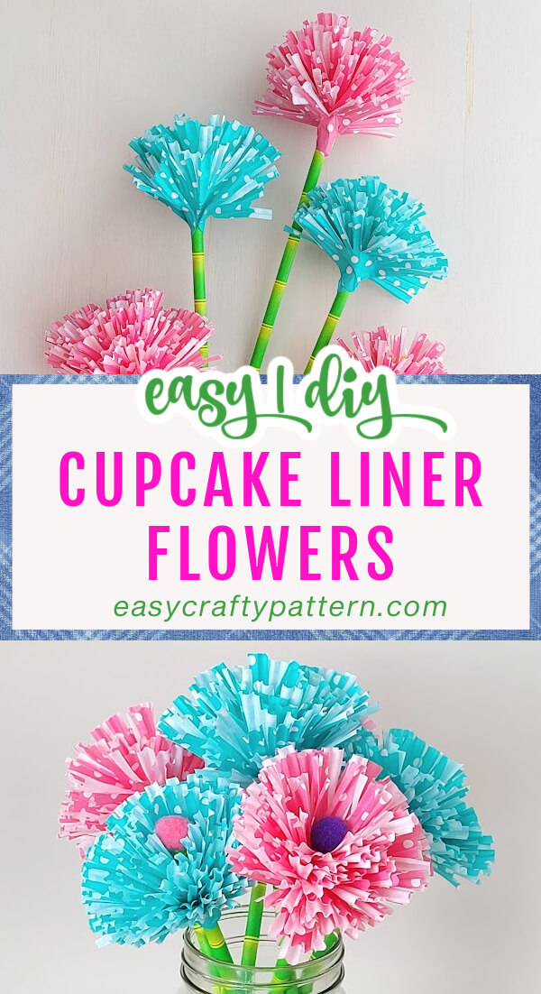 Easy Cupcake Liner Flower Tutorial | Easy Crafty Pattern