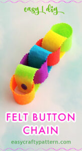 Felt Button Chain Using Snap Buttons | Easy Crafty Pattern