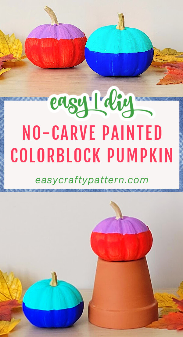 Easy Color Block Pumpkin | Easy Crafty Pattern