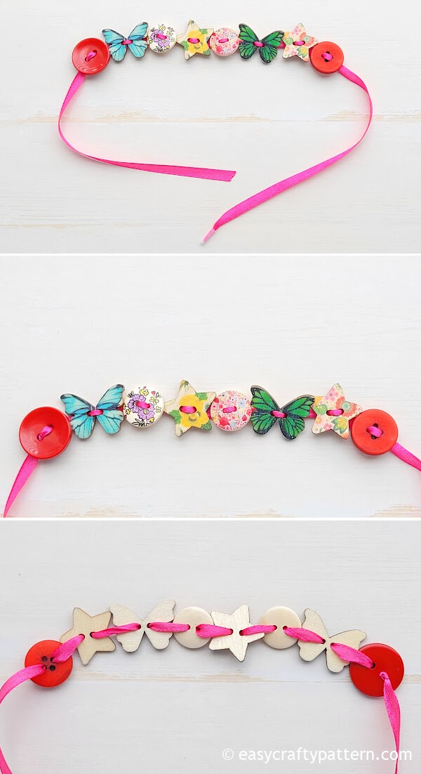 Easy Button Bracelet | Easy Crafty Pattern