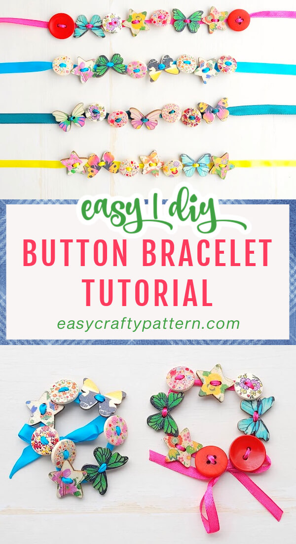 Easy Button Bracelet | Easy Crafty Pattern