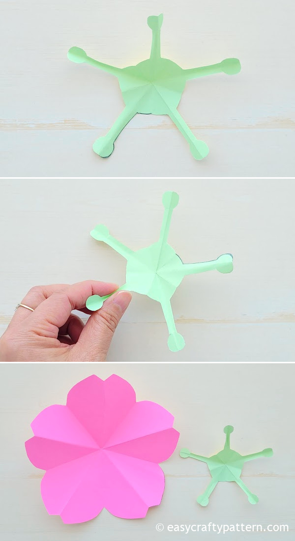 Easy Paper Cherry Blossom Craft | Easy Crafty Pattern