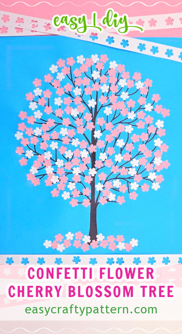 Confetti Cherry Blossom Tree Craft | Easy Crafty Pattern
